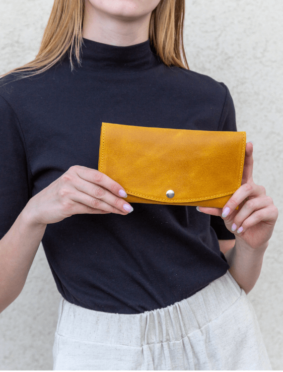 Leather Wallet Womens Stylish Wallet Leather Accessory Mayko Bags Black